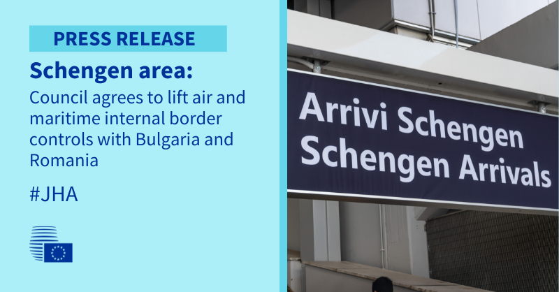 Schengen area: Council agrees to lift air and maritime internal border ...